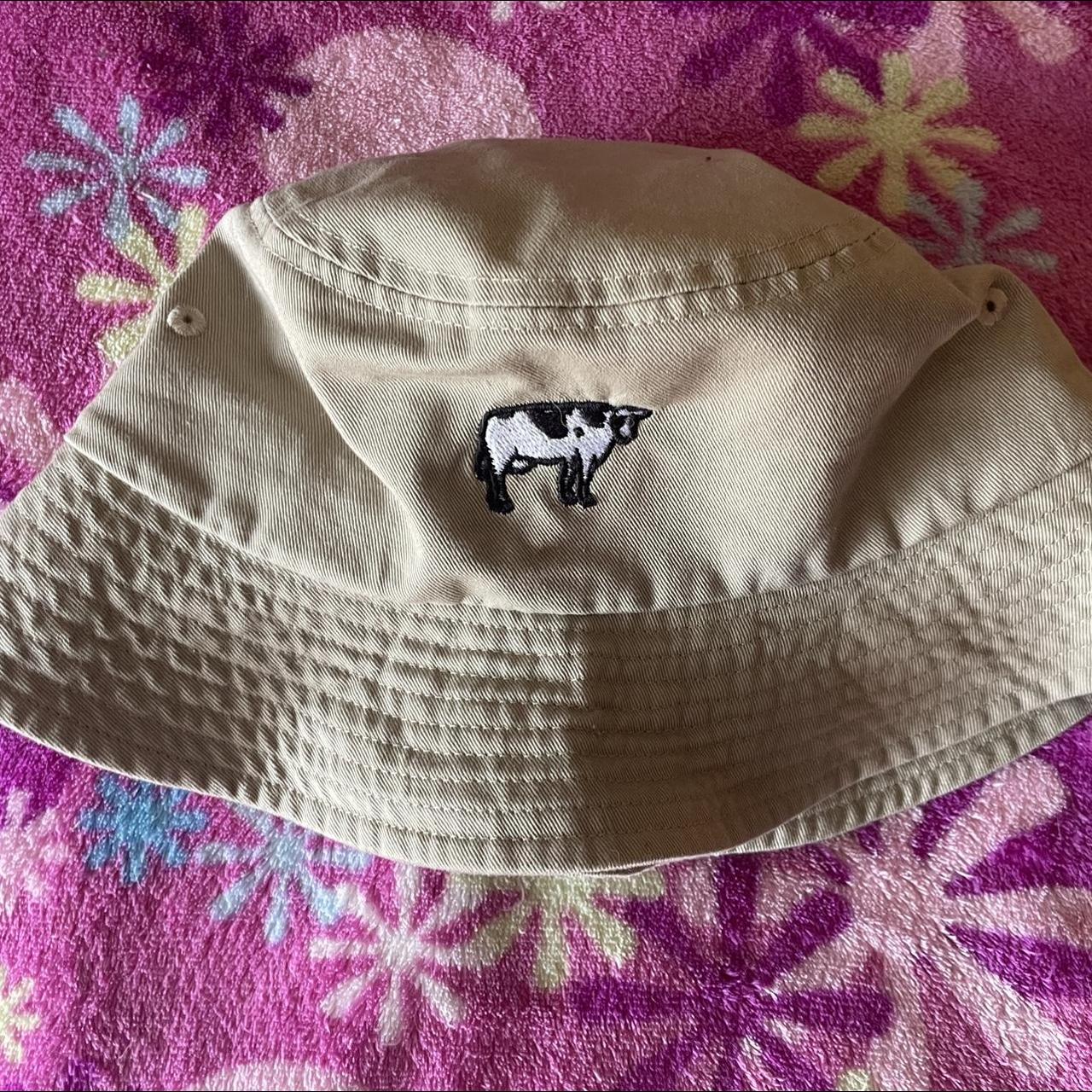 COW BUCKET HAT!!! #kidcore #embroidered #cow - Depop