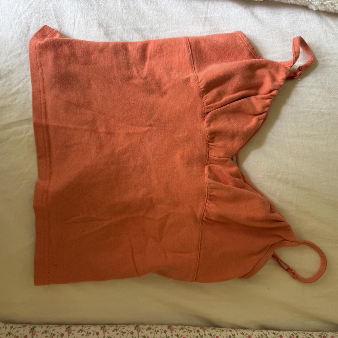 Vintage pink/coral tank top One step up size M Built... | Depop