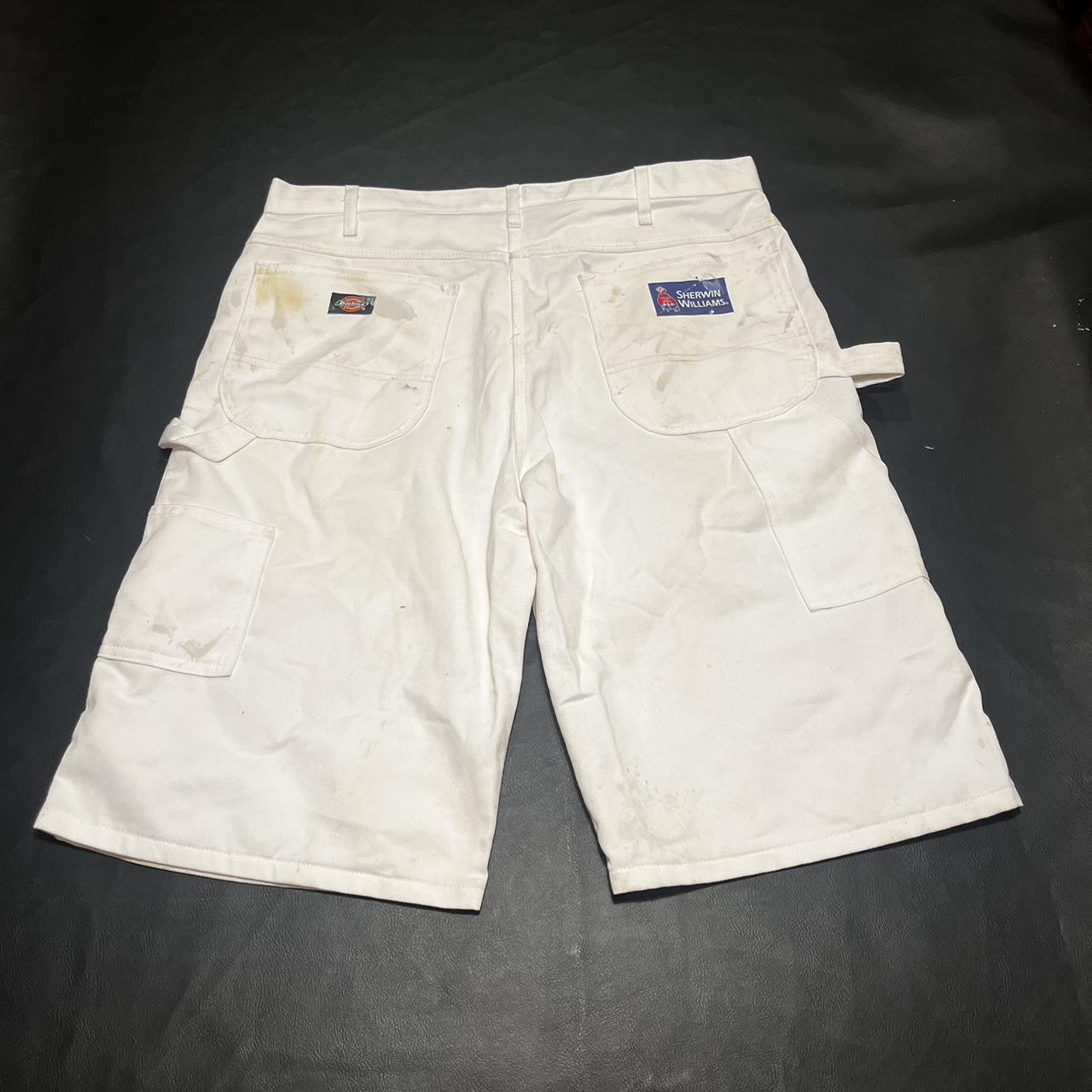 Distressed sherwin Williams painter shorts Super... - Depop