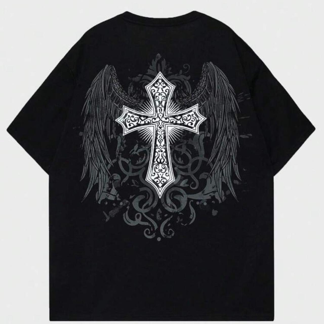 Cool Affliction Type Angel Cross Graphic Tee *Item... - Depop