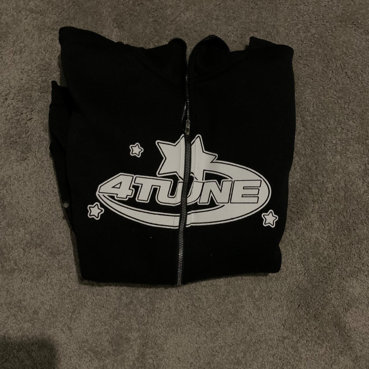 4tune full zip up hoodie in a size L - Depop