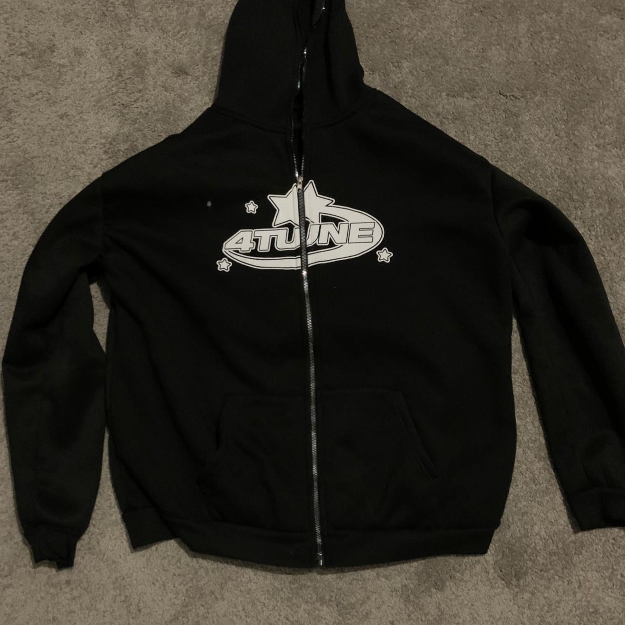 4tune full zip up hoodie in a size L - Depop