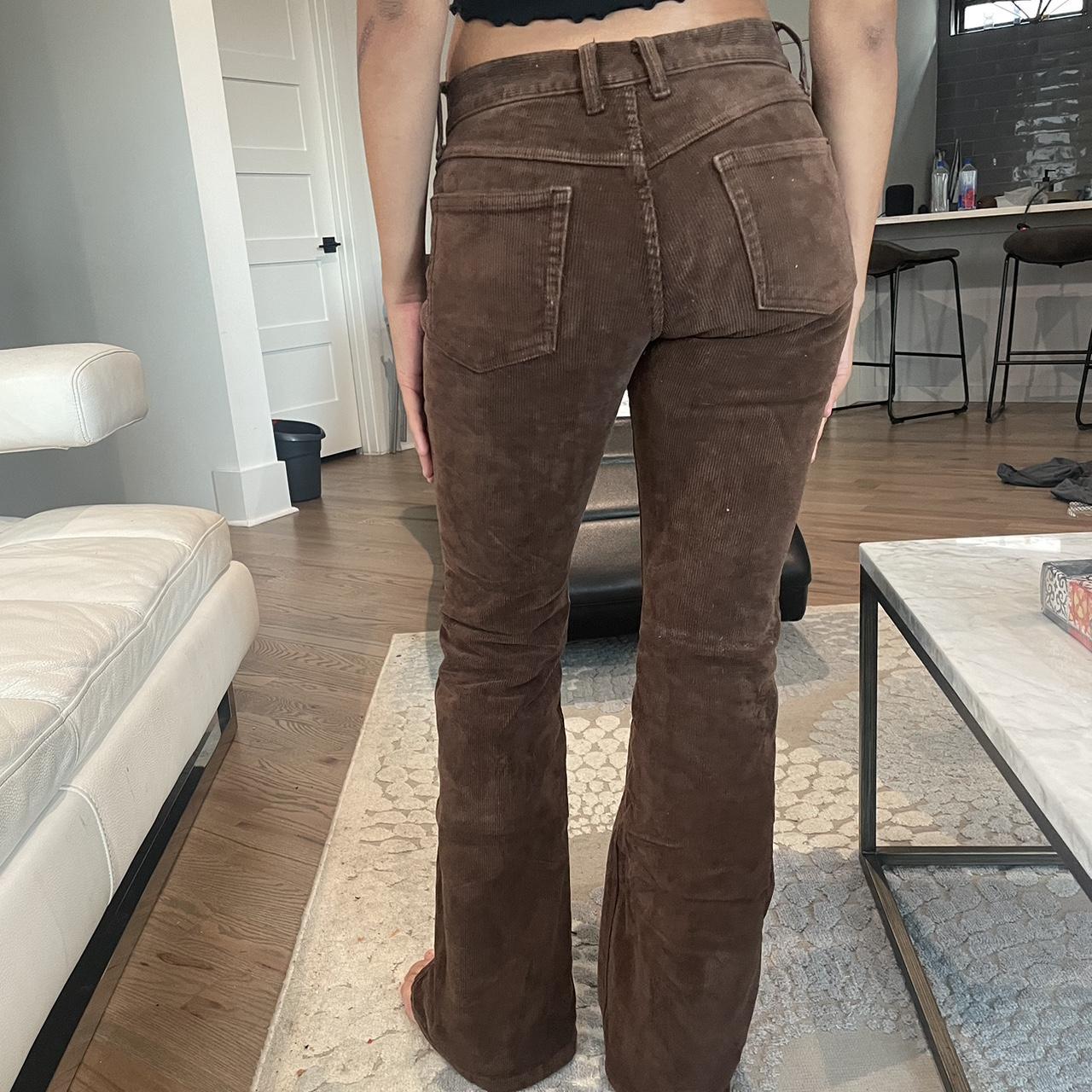 Brown corduroy low rise flare pants J. Galt Brandy... - Depop