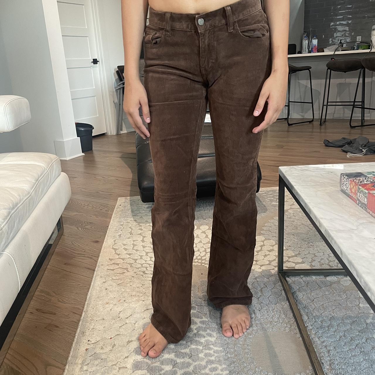 Brown corduroy low rise flare pants J. Galt Brandy... - Depop