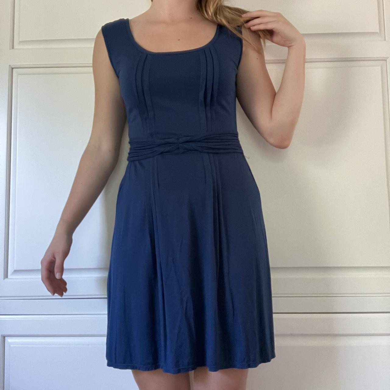 Max Studio Women's Blue Dress | Depop