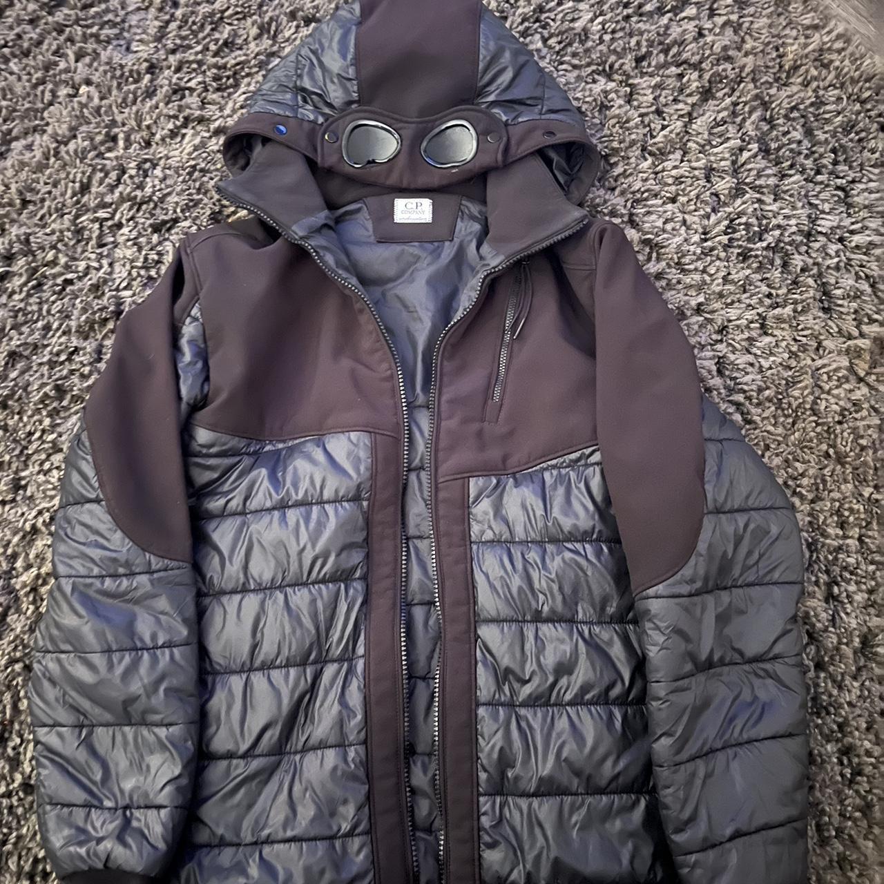 CP Company Men's Black and Grey Jacket | Depop