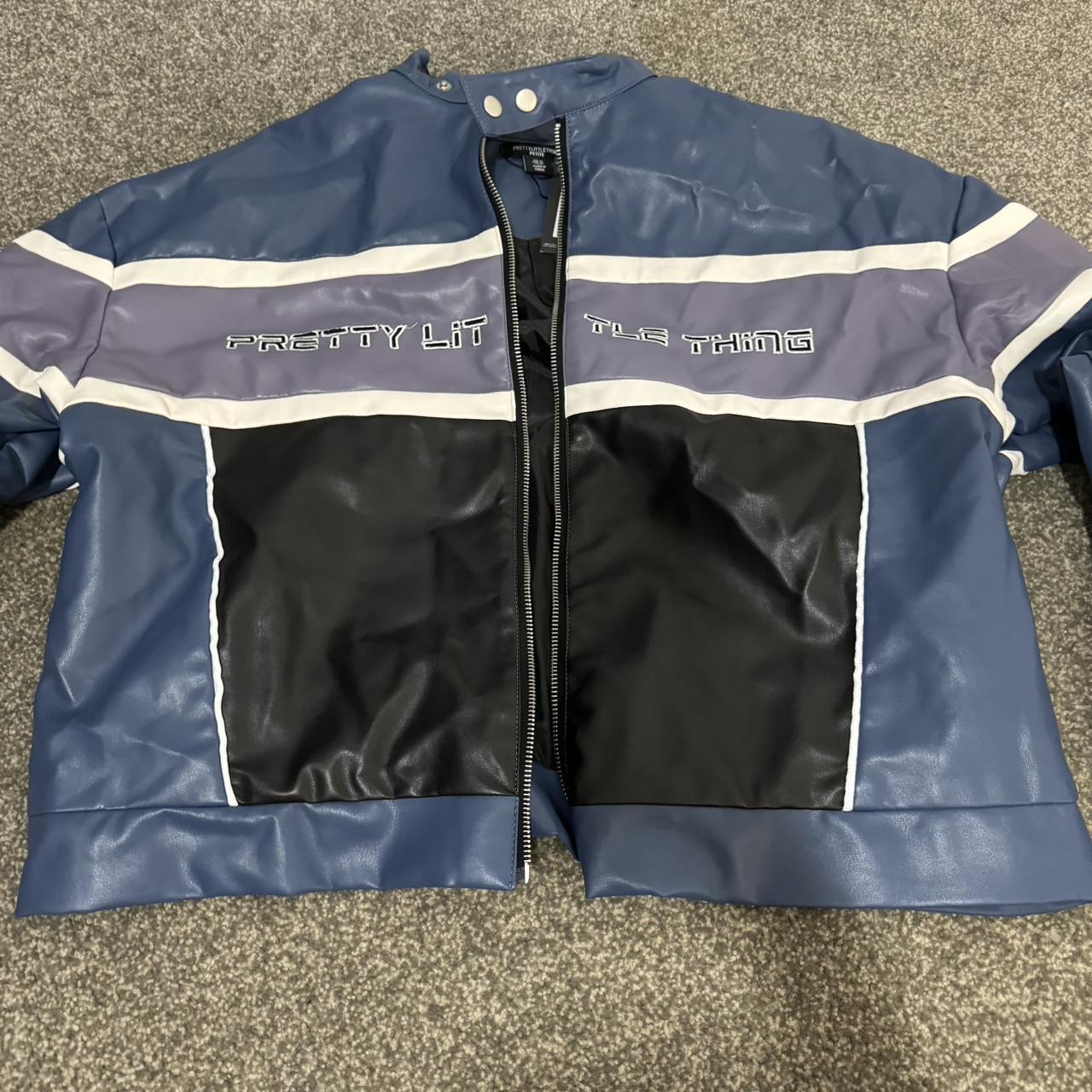 pretty little thing bomber racer jacket - Depop