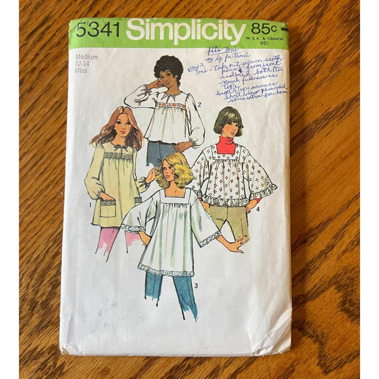 Vintage 1970s Simplicity 5341 Sewing Pattern Womens... - Depop