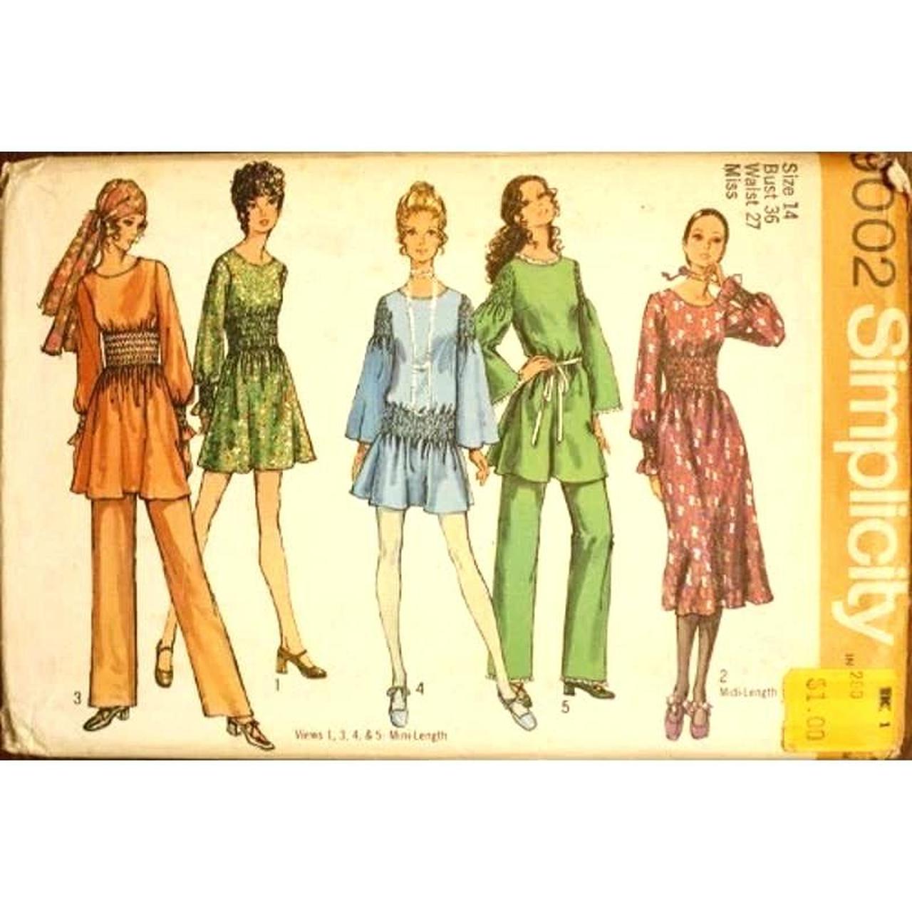 Vintage 1970s Simplicity 9002 Sewing Pattern Size... | Depop