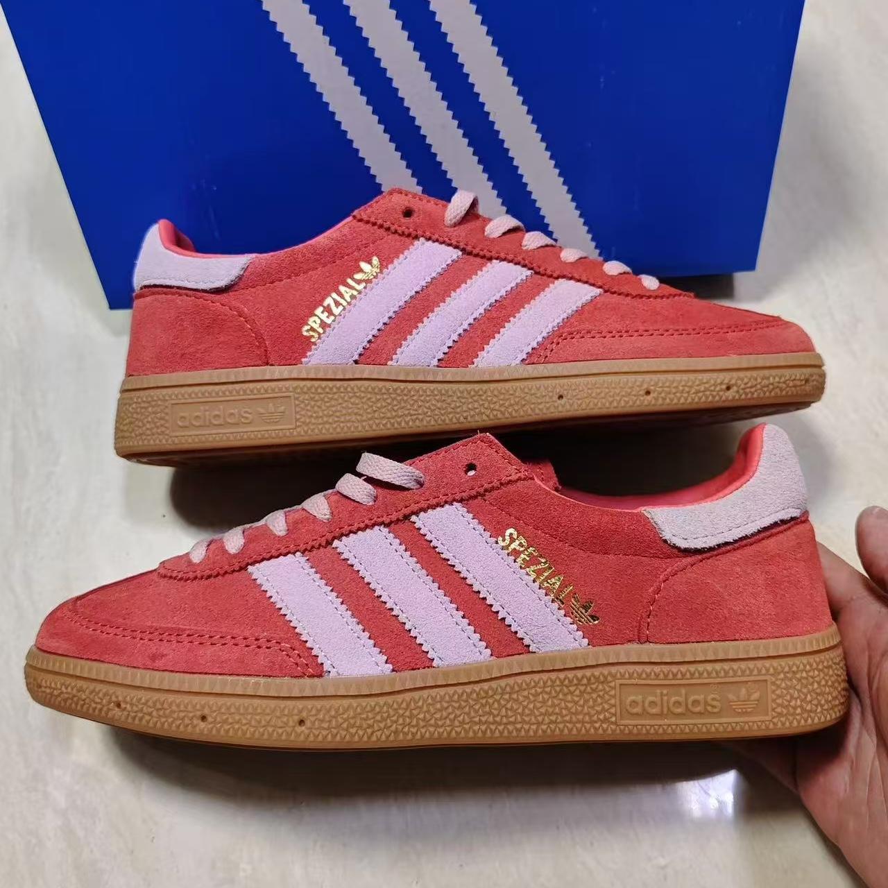 Adidas Spezial red and pink trainers UK 6 | Depop