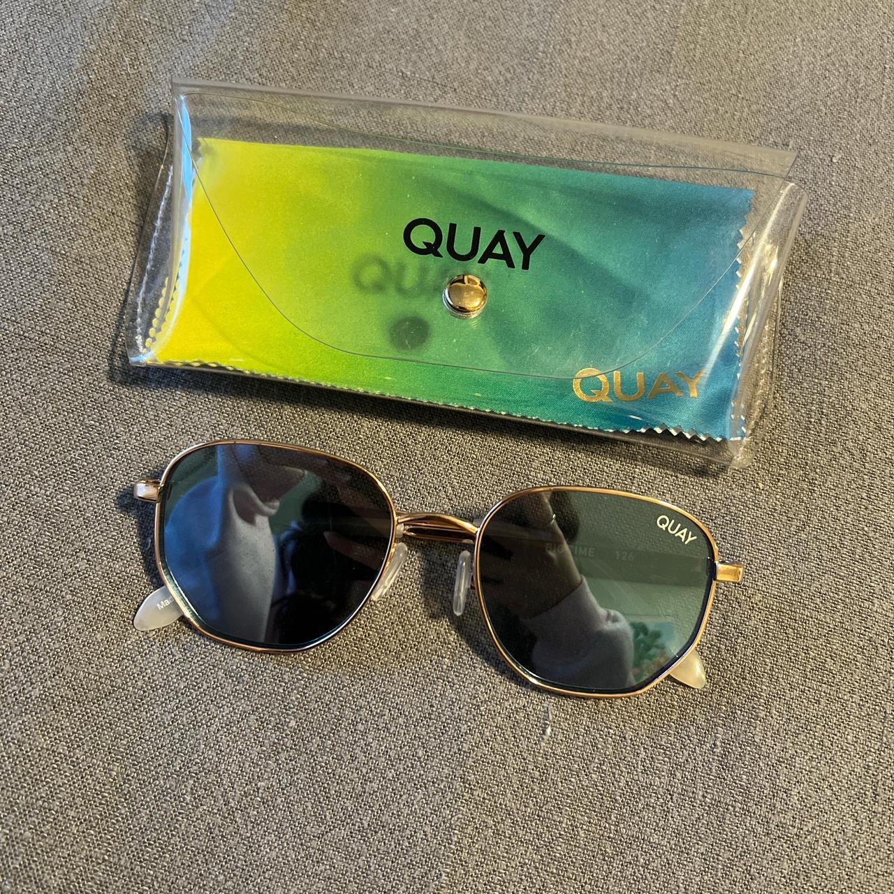 Quay BIG TIME Gold Frame / Smoke Polarized Lens... - Depop