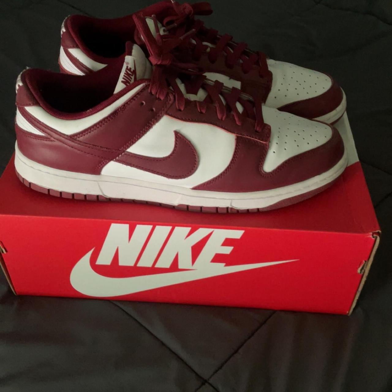 NIKE DUNK LOW TEAM RED 100% REAL FROM NIKE... - Depop