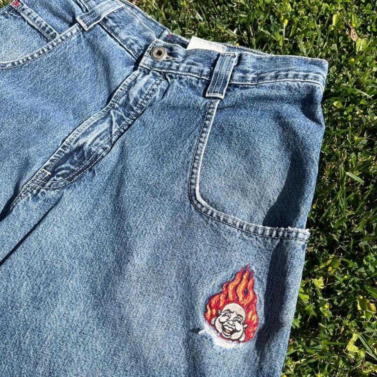 Rare Jnco Flaming Buddha Jeans Waist 32 Taking Jnco Depop