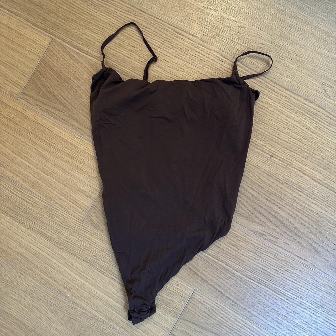 SKIMS thong bodysuit in brown *perfect condition... - Depop