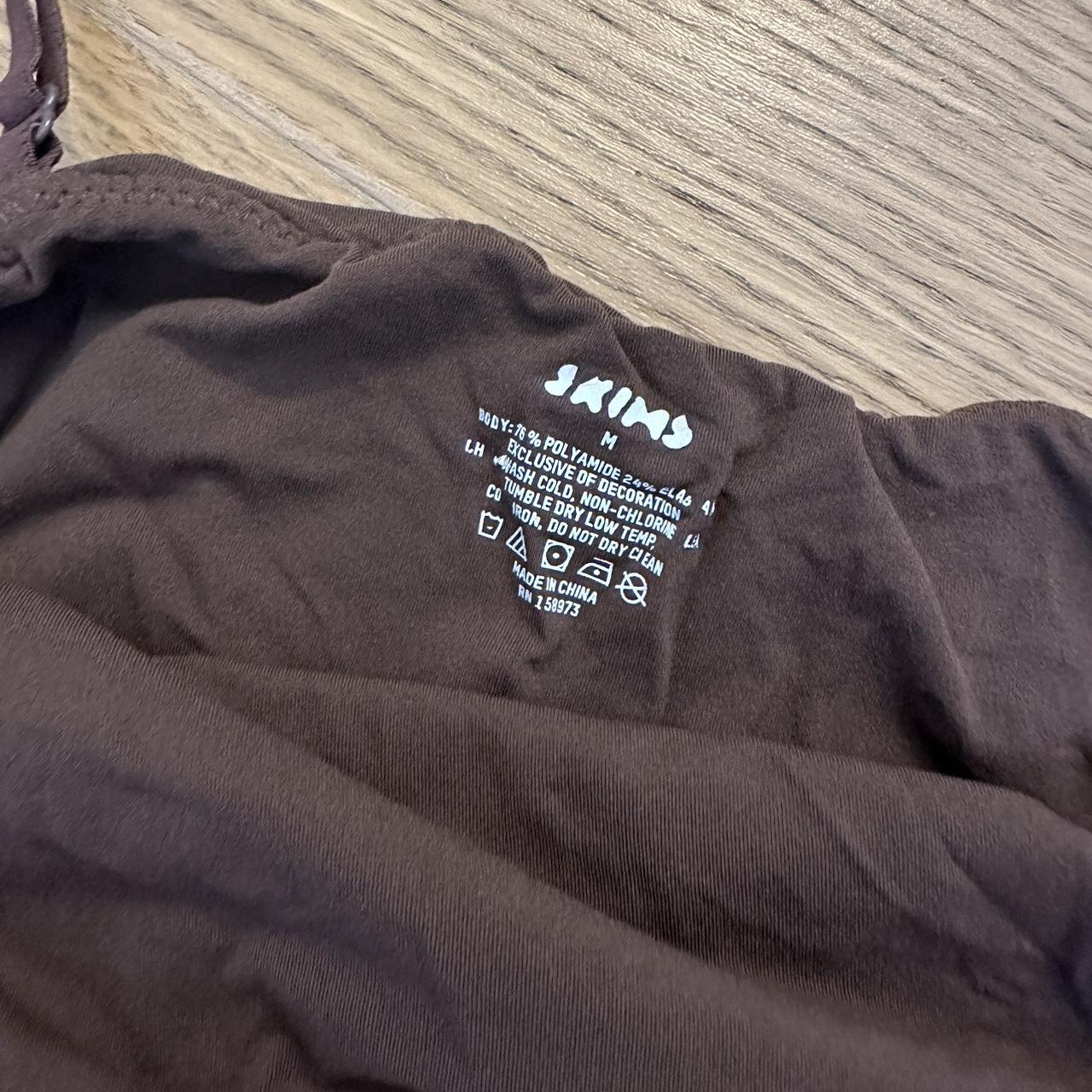 SKIMS thong bodysuit in brown *perfect condition... - Depop