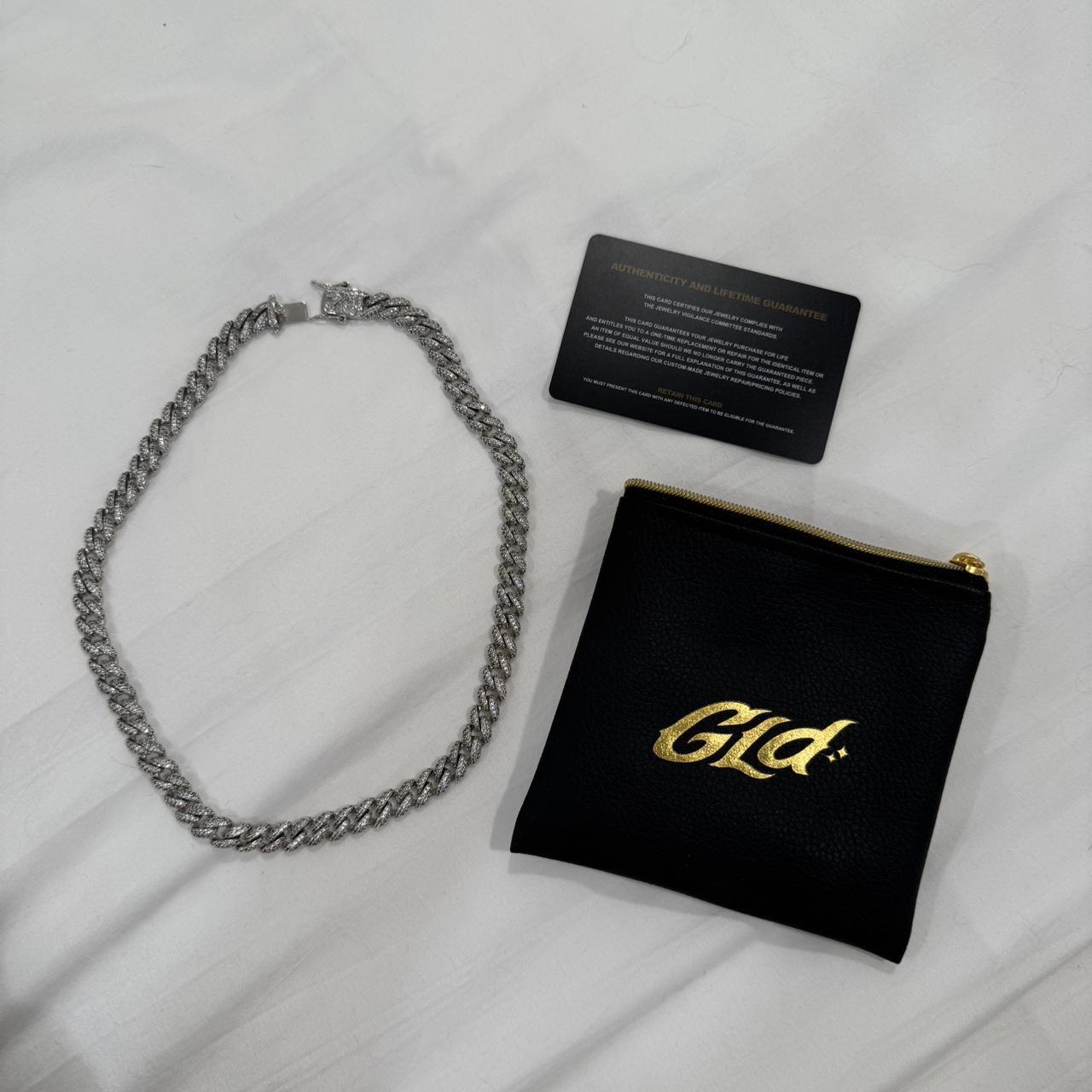 diamond cuban chain in white gold 18” brand is gld,... | Depop