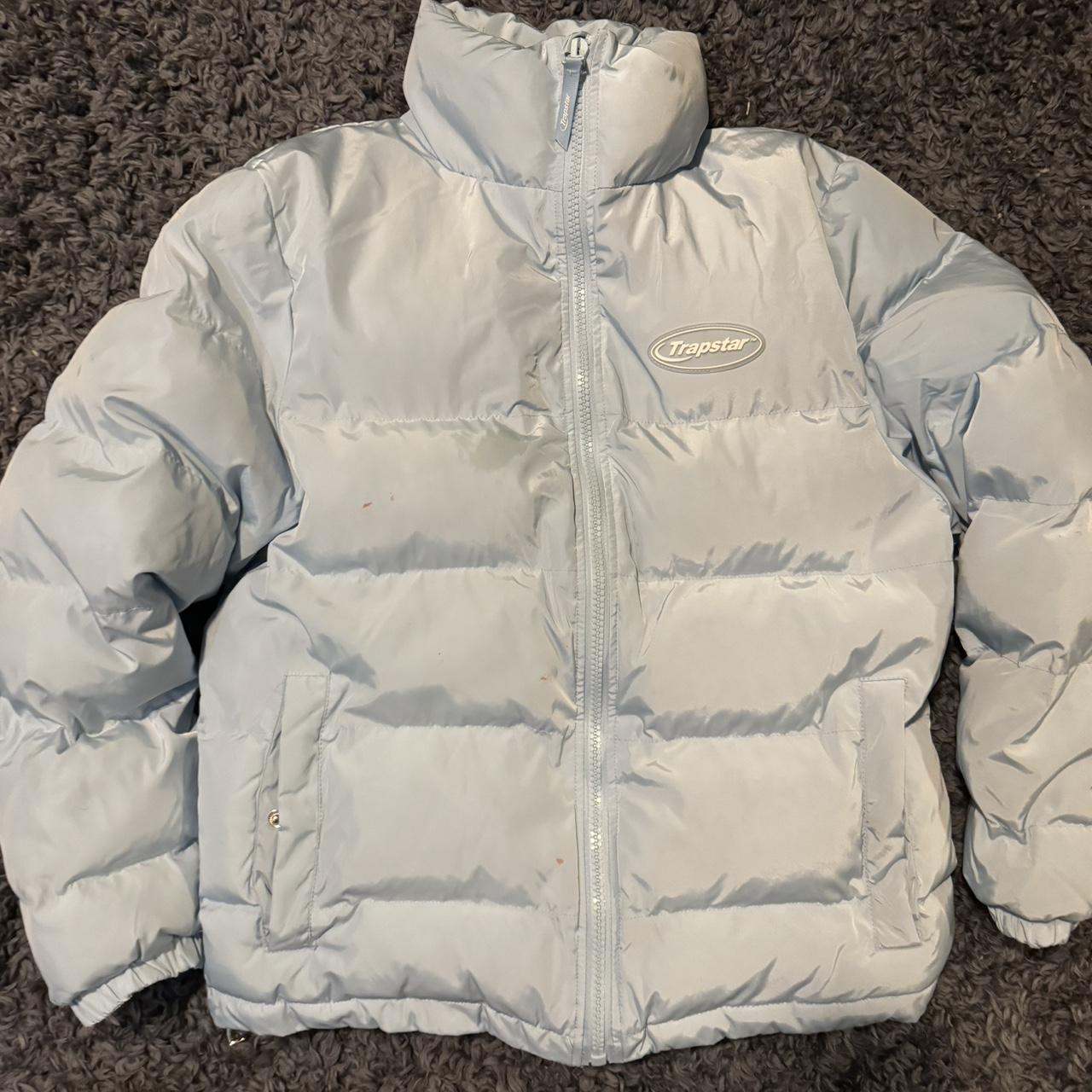 BABY BLUE TRAPSTAR COAT FAST SHIPPING 🛻 DM ME WORN... - Depop