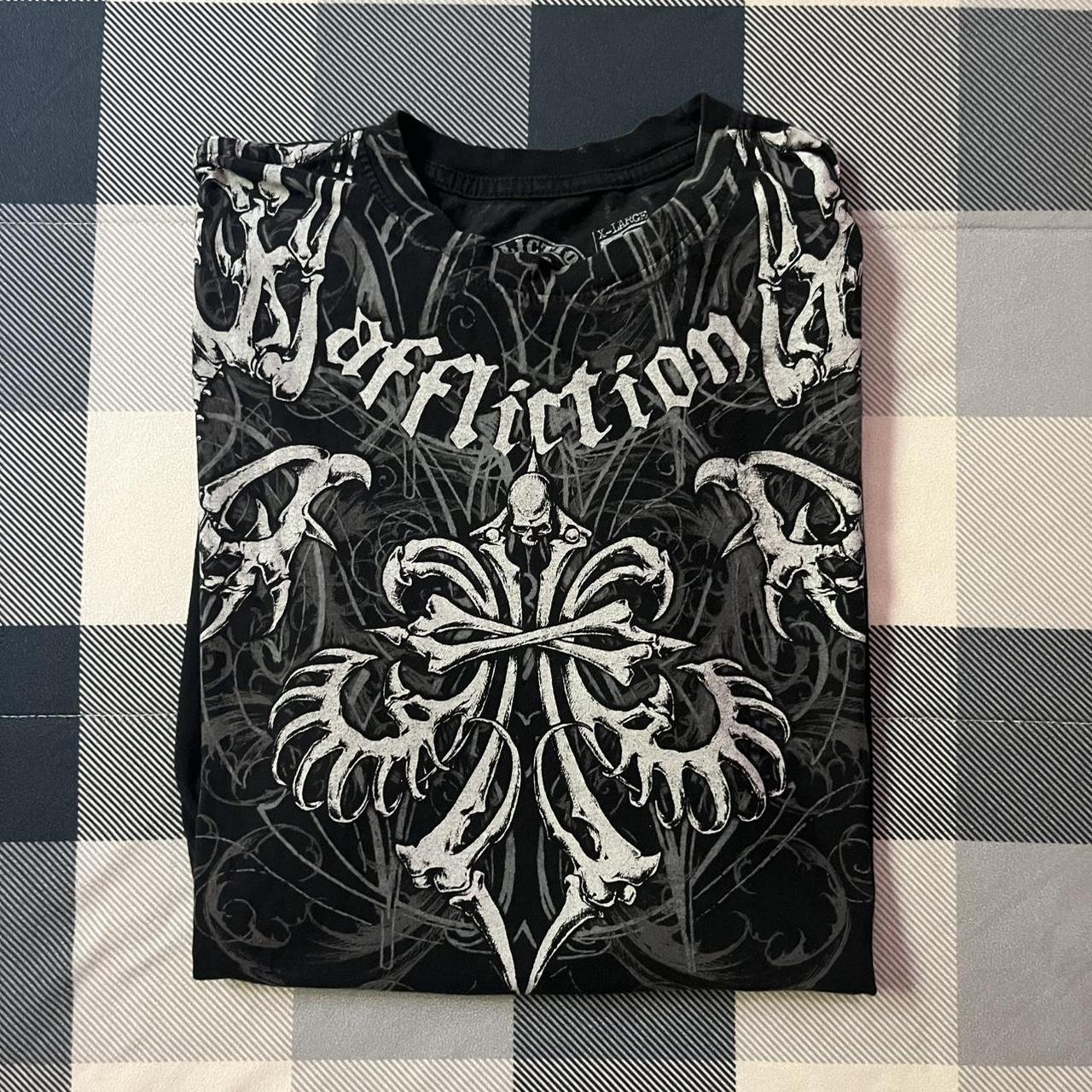 sickk affliction grunge tee🤪 size... | Depop