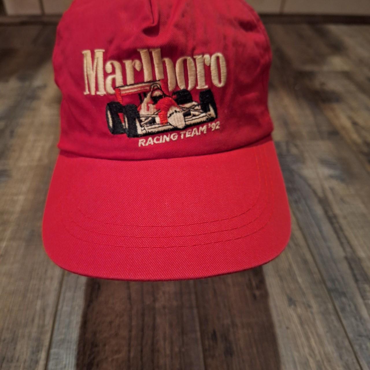 Vintage Marlboro Racing Team '92 Snapback Hat Red... - Depop