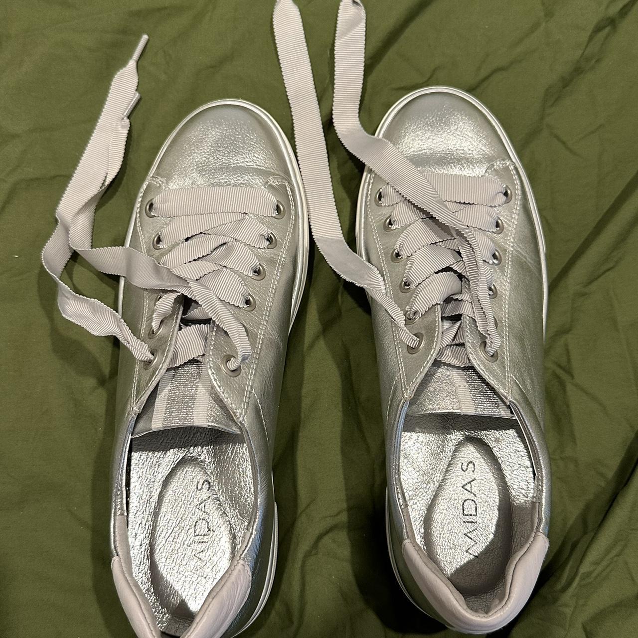 Midas silver shoes. Great condition. Size 8 aus - Depop