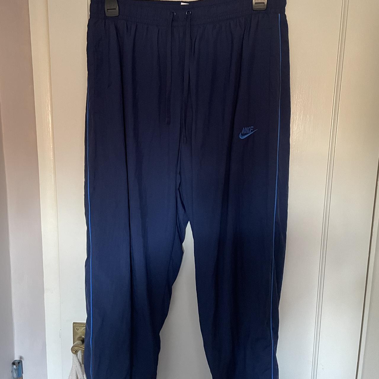 Navy blue Nike parachute pants Baggy fit Great... - Depop