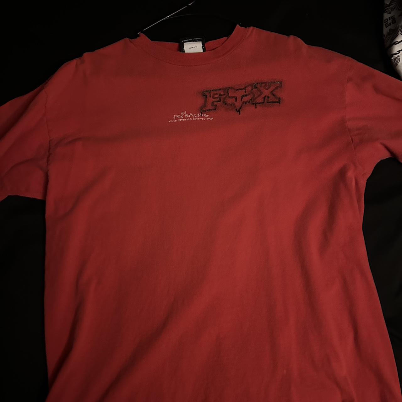 Red Fox Racing cotton T-shirt Size xl No holes no... | Depop