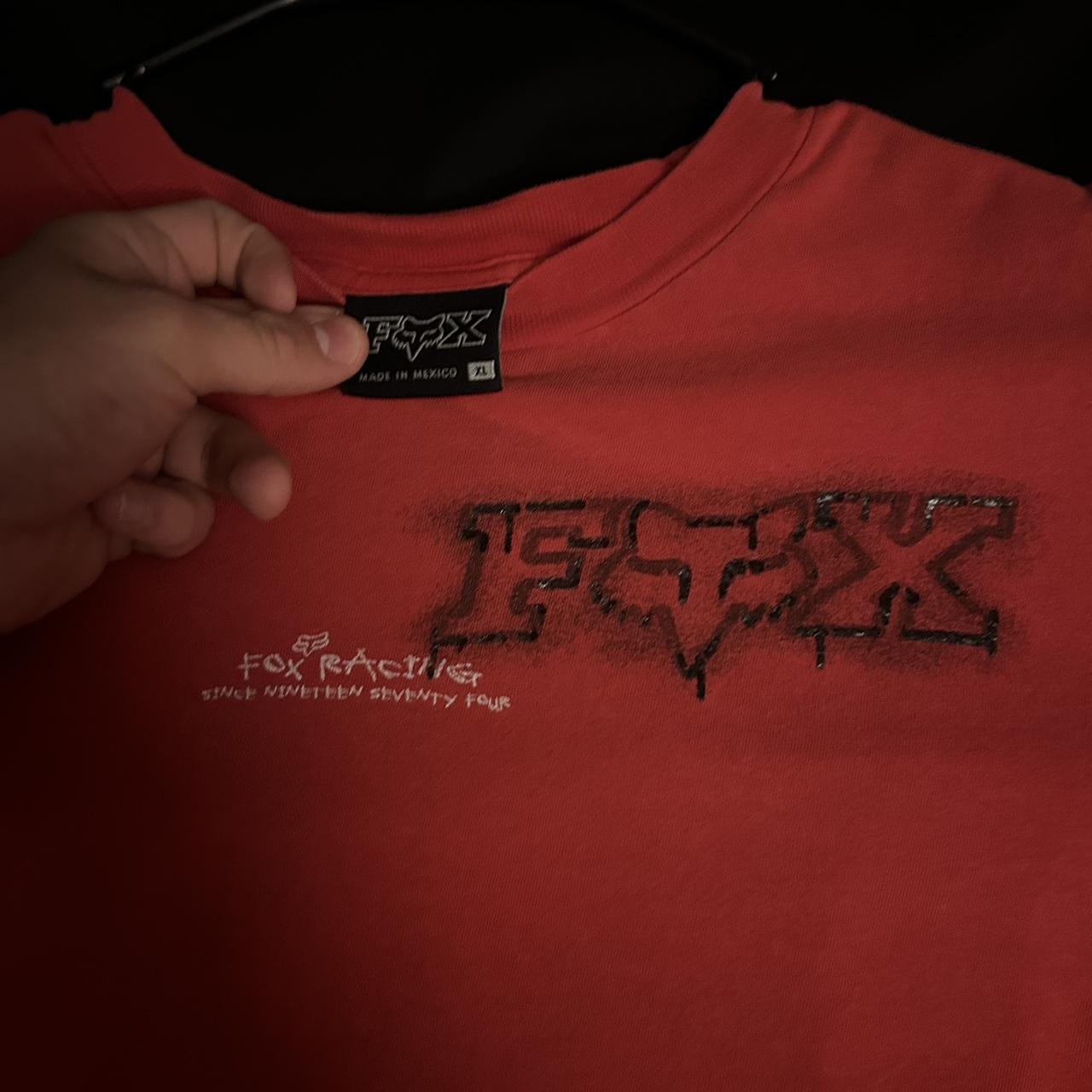 Red Fox Racing cotton T-shirt Size xl No holes no... | Depop