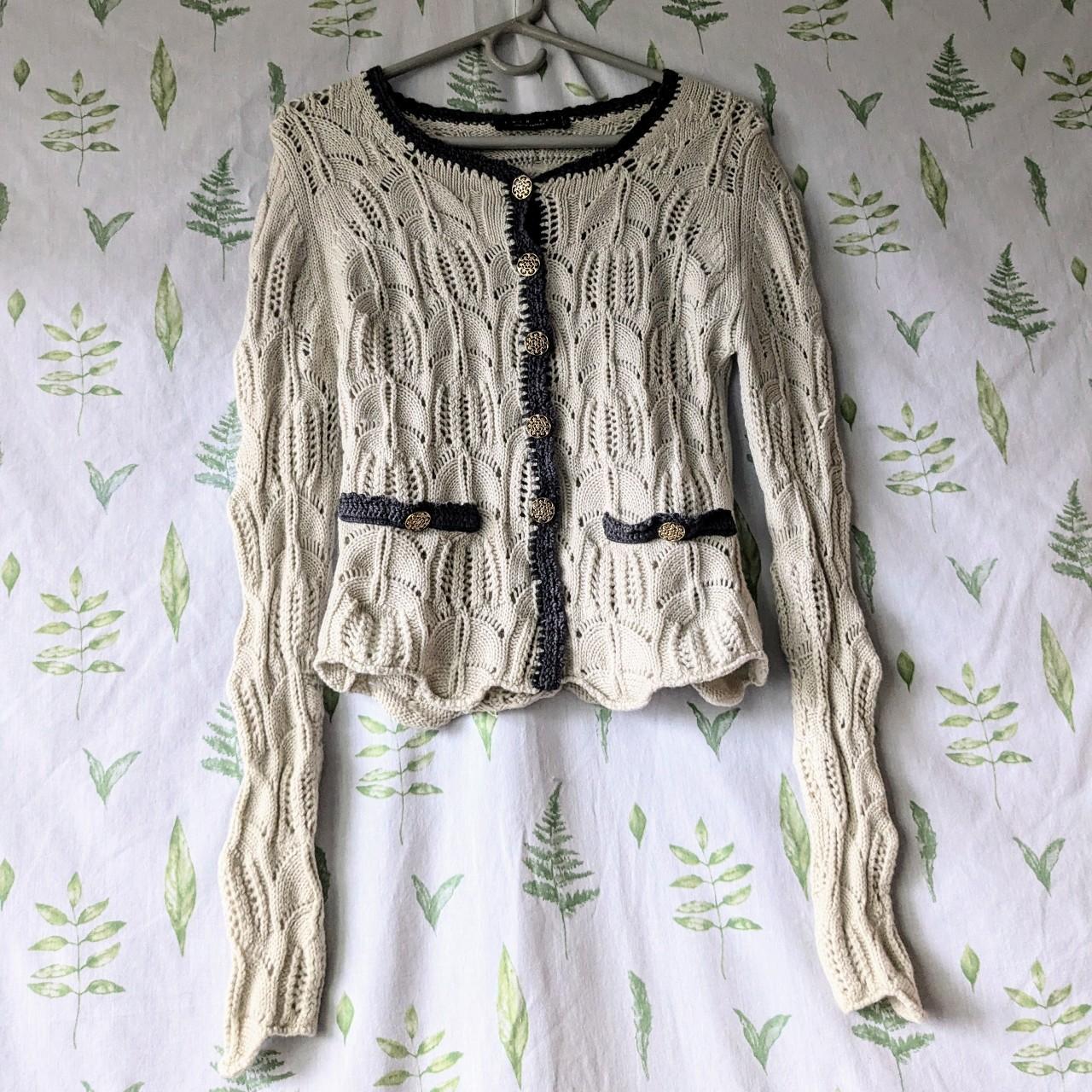 100% Wool Italian cardigan, by designer Twin-Set,... - Depop