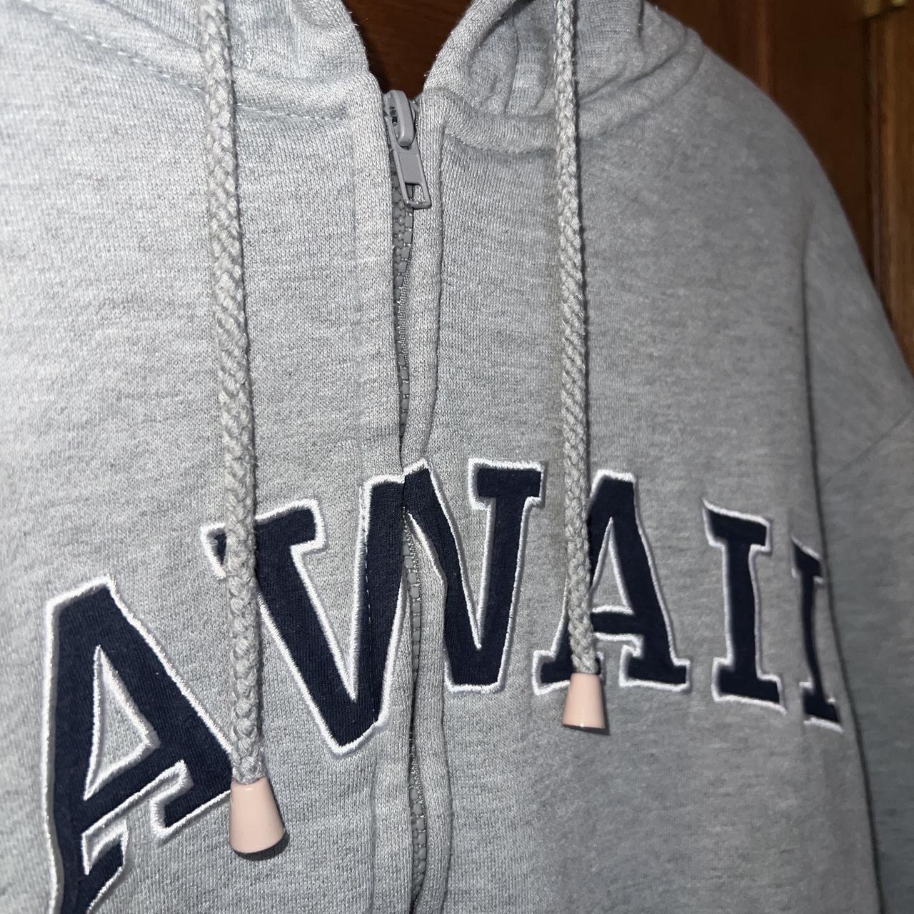 Gray Hawaii Zip-Up Hoodie Size: Medium Brand: BaBa... | Depop