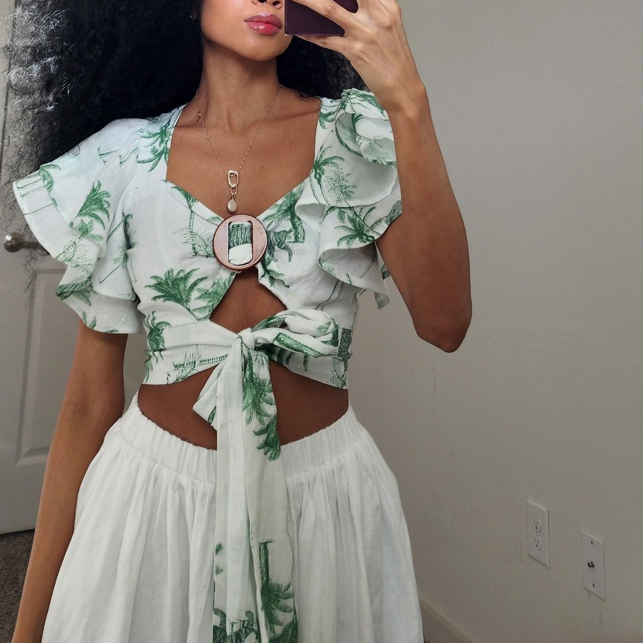 Azulu linen top - Depop