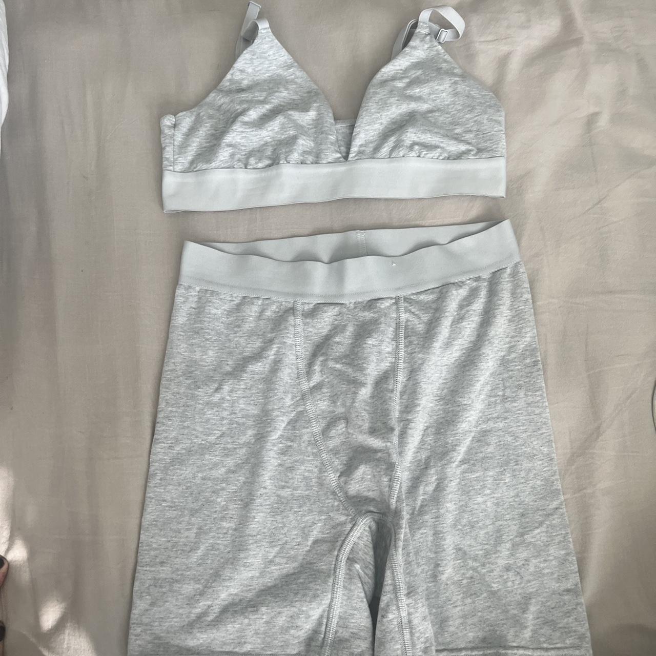 grey loungewear set only worn once skims dupe - Depop