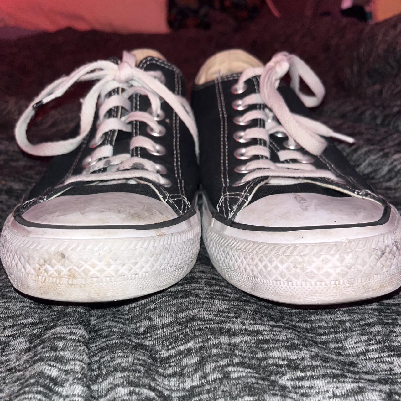 CONVERSE LOWTOP Ink stains on right shoelaces and... - Depop