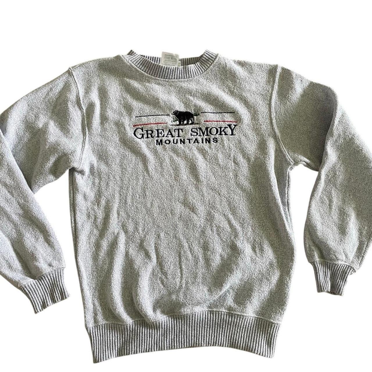 Great Smoky Mountains Embroidered Pullover... | Depop