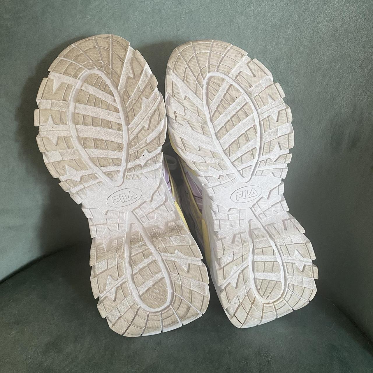 FILA Electrove 2 chunky trainers in white, lilac and... - Depop