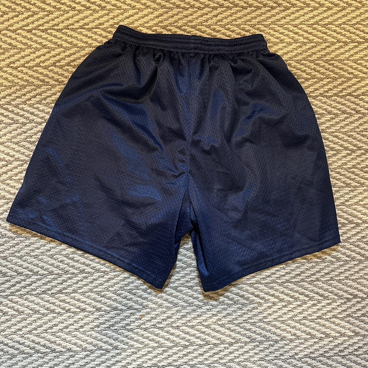 Navy Mesh shorts from A4 Size Medium Nice and loose... - Depop