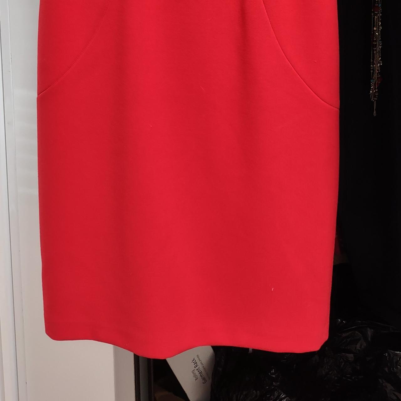 Red sleeveless bodycon dress with zippered back from... - Depop