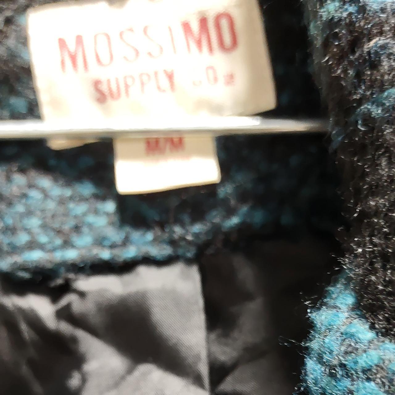 blue and black plaid coat from Mossimo Supply, size... - Depop