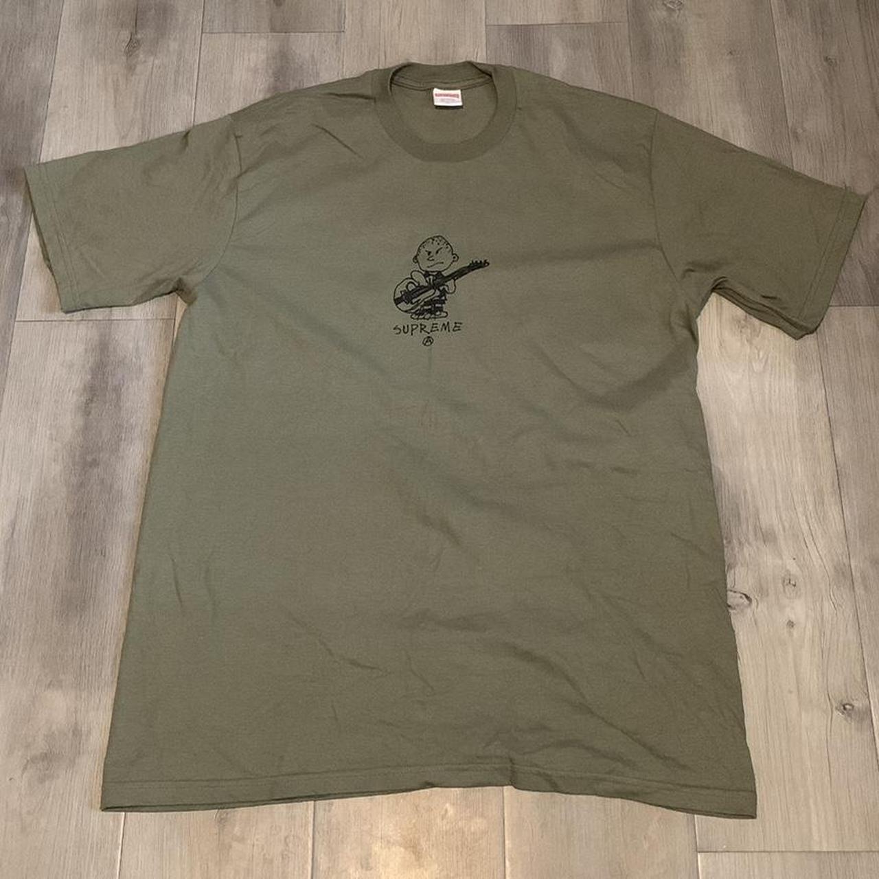 Supreme rocker tee shirt Charlie Brown doodle... - Depop