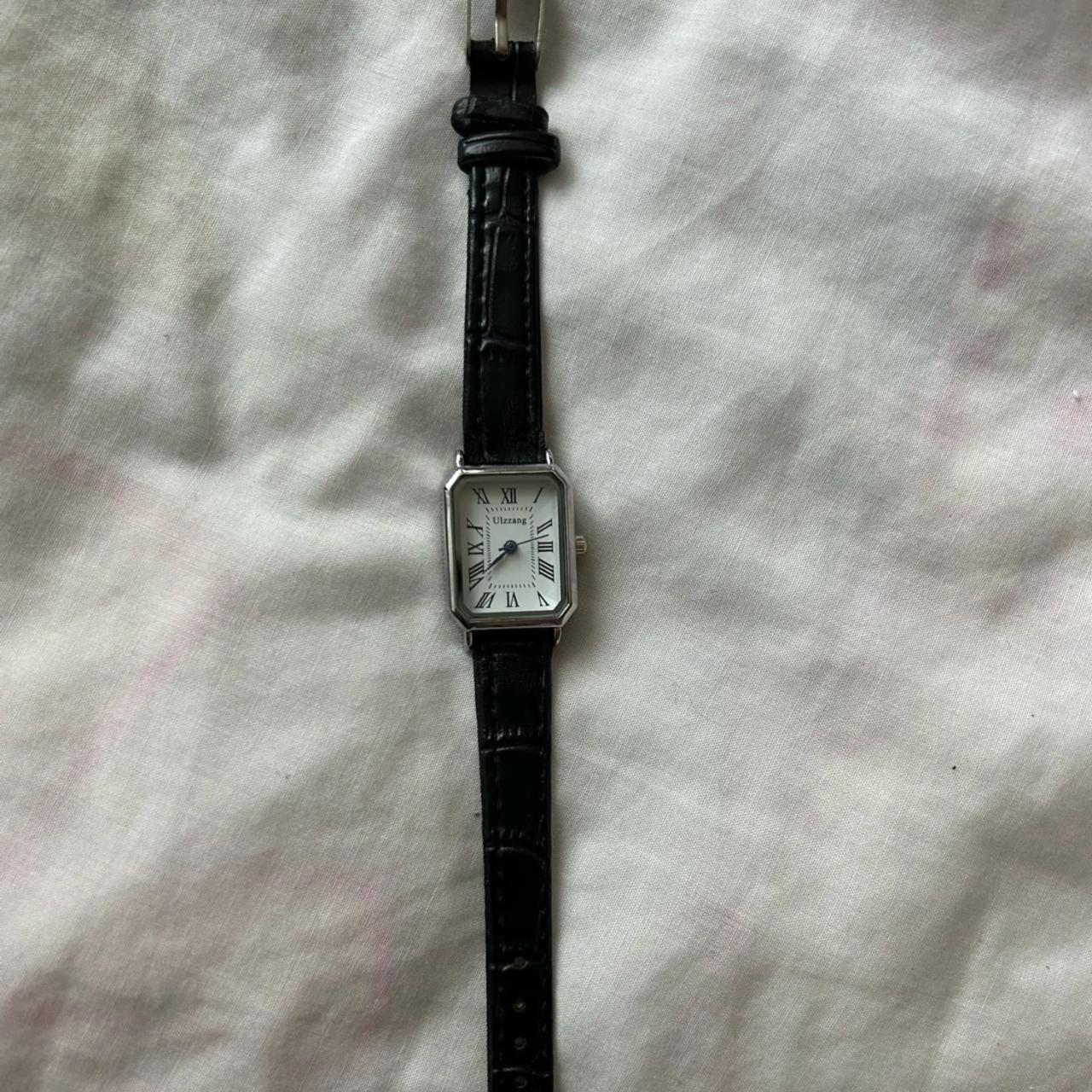 Black Classic Casual Quartz Rectangle Watches for... - Depop