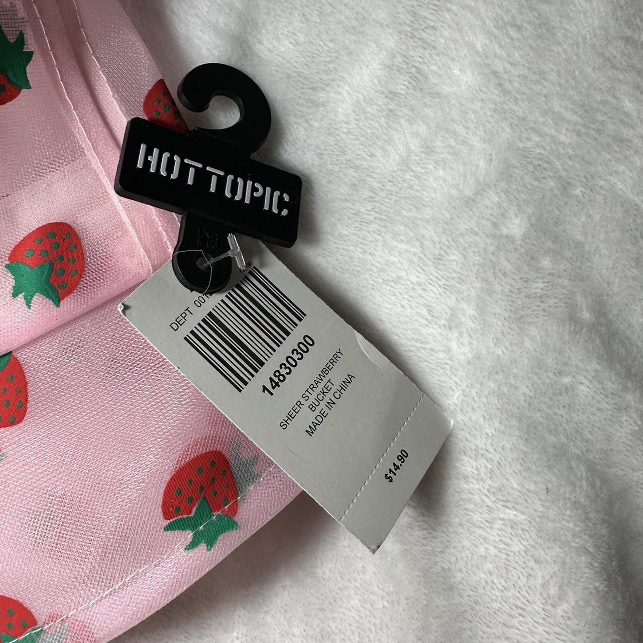 hot topic bucket hat 彡 ↳ size os color: pink... - Depop