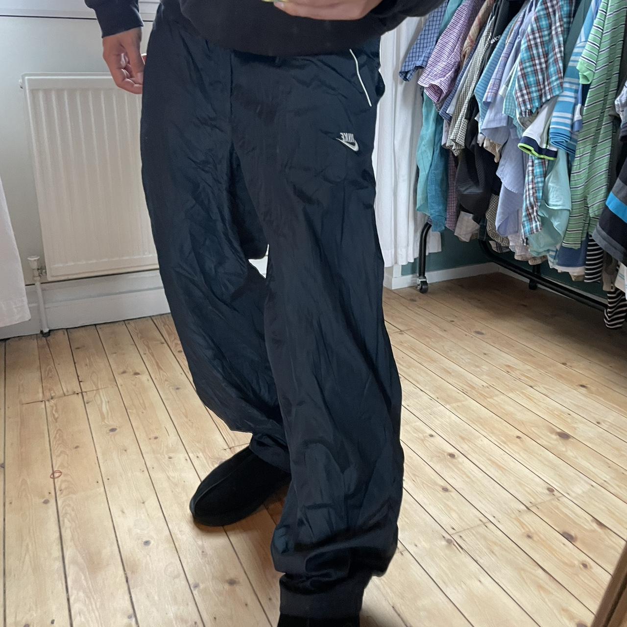Nike black trackies trousers Baggy fit Model is... - Depop