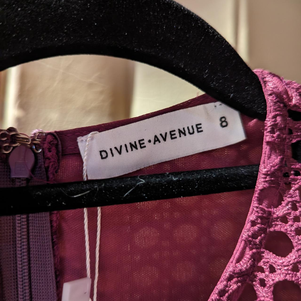 Divine avenue lace/mesh type maroon dress. Size AU 8 - Depop