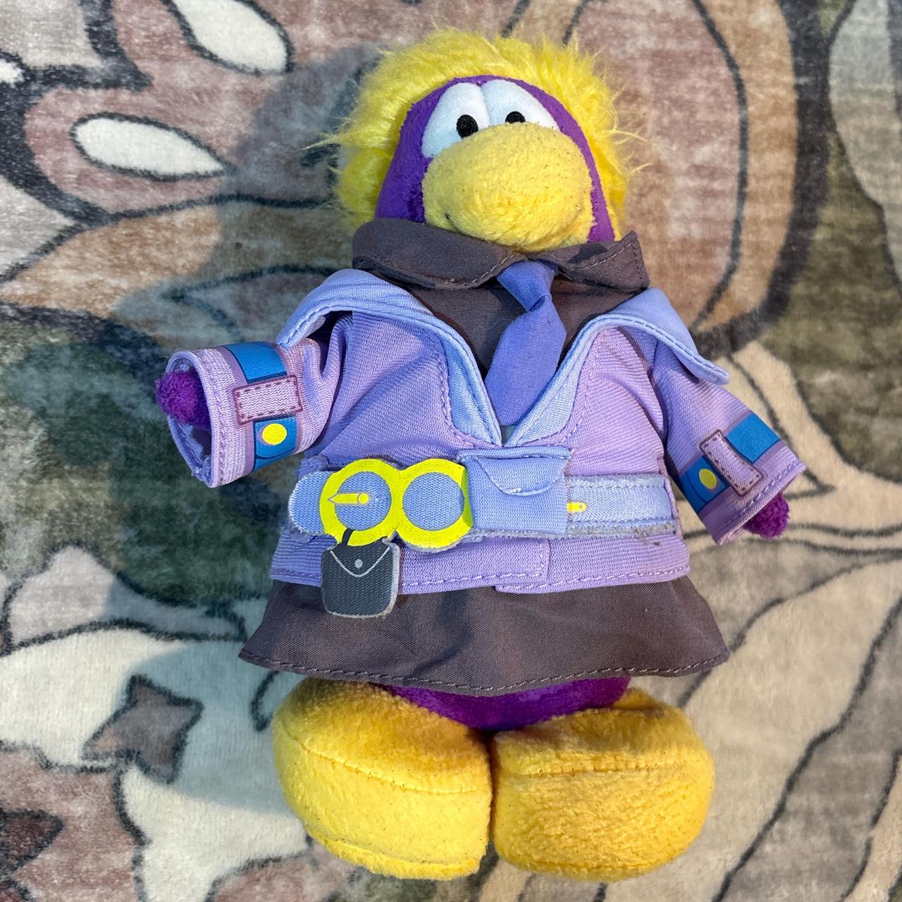 Purple and yellow Club Penguin Dot plush toy #kidcore | Depop