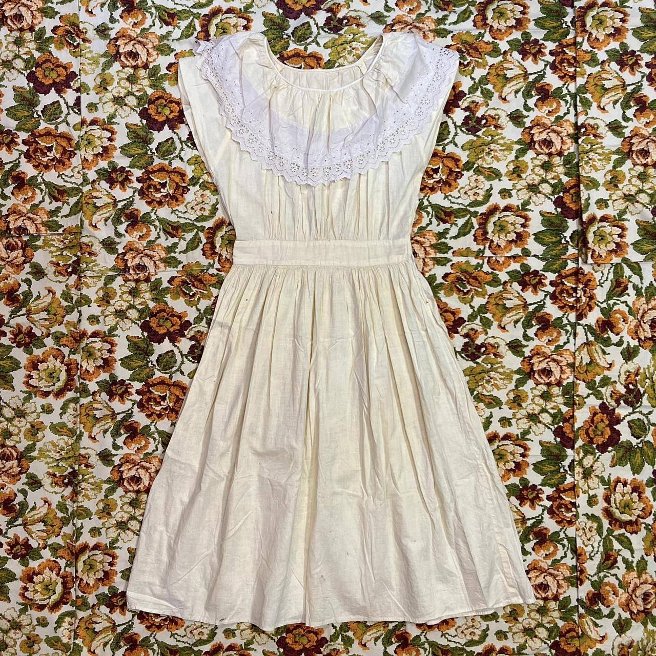 Vintage 40s Homemade Square Dance Dress | Yellow... | Depop