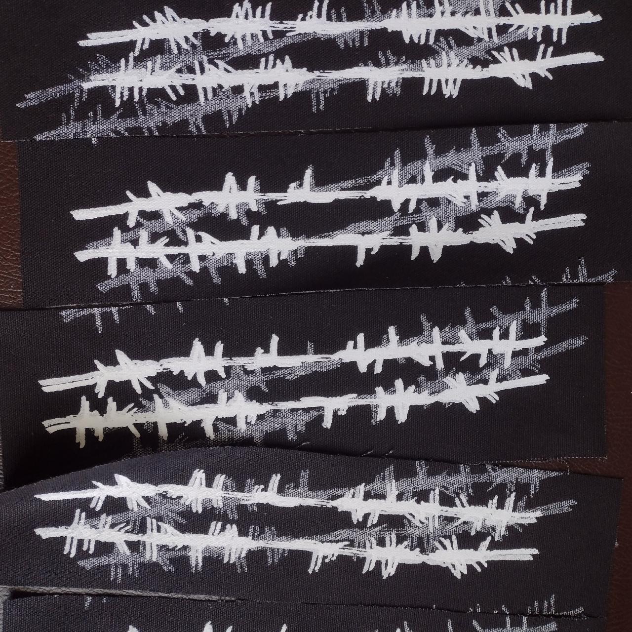 Barbed wire patch. Thicc Ghosted. Printed on durable... - Depop