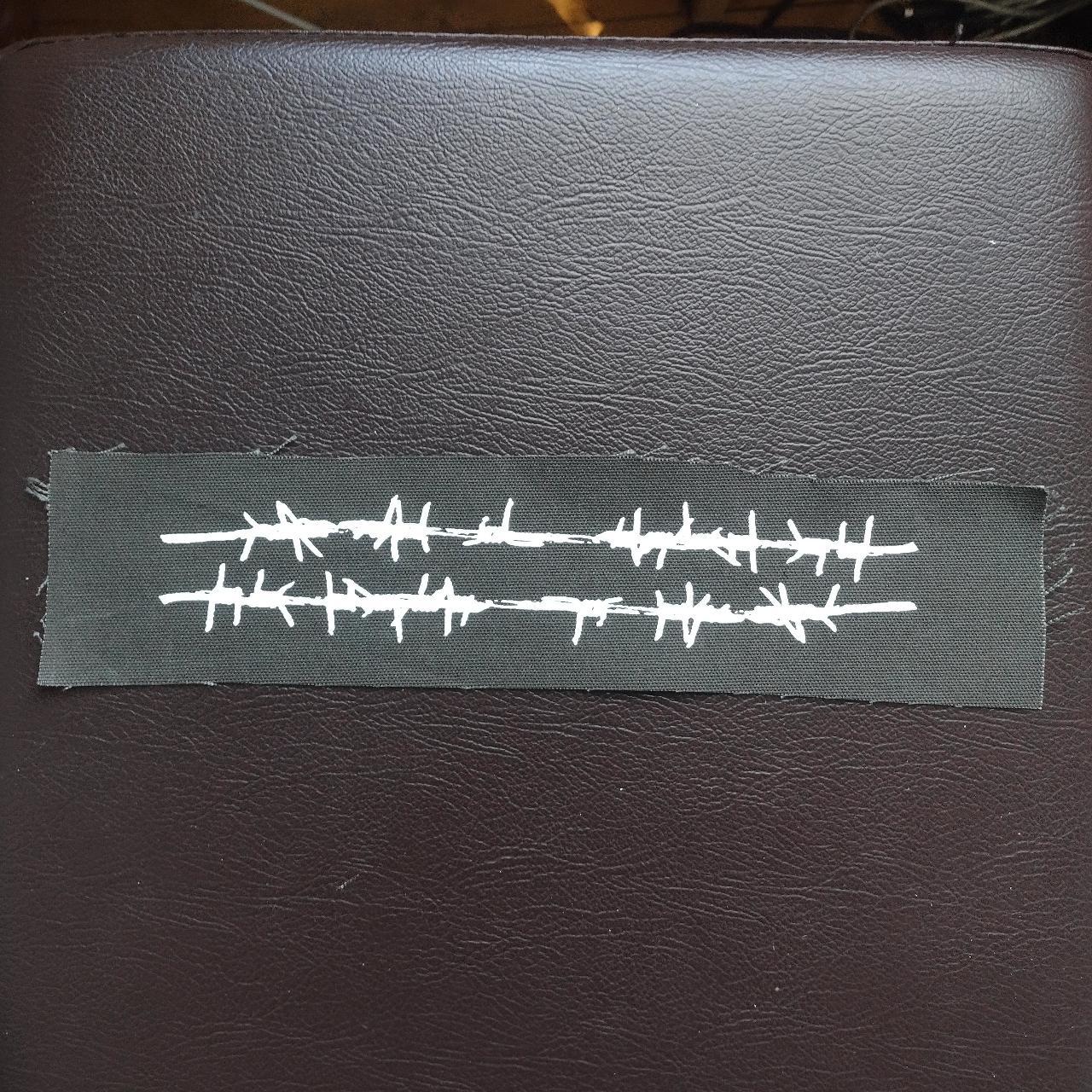 Barbed wire patch. Olive green. Printed on durable... - Depop