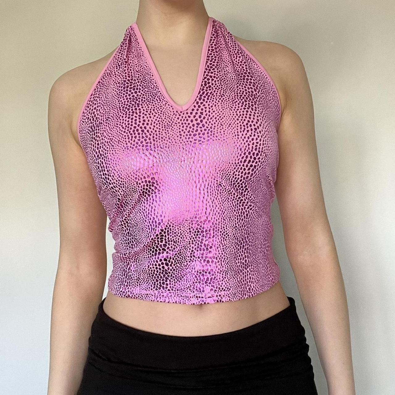 2000s Morgan De Toi Pink Metallic Top Still with... | Depop