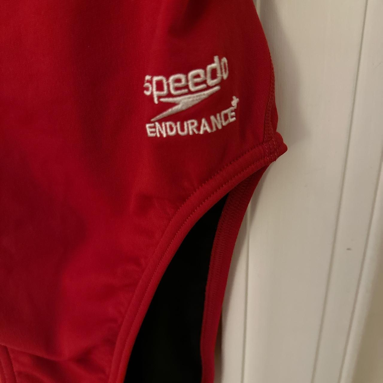 Speedo Women's Red Swimsuit-one-piece | Depop