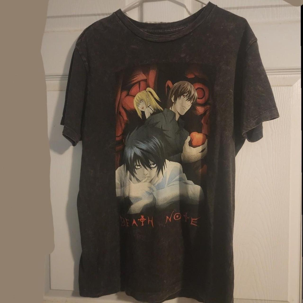 Medium-sized mens death note shirt. In great condition. - Depop