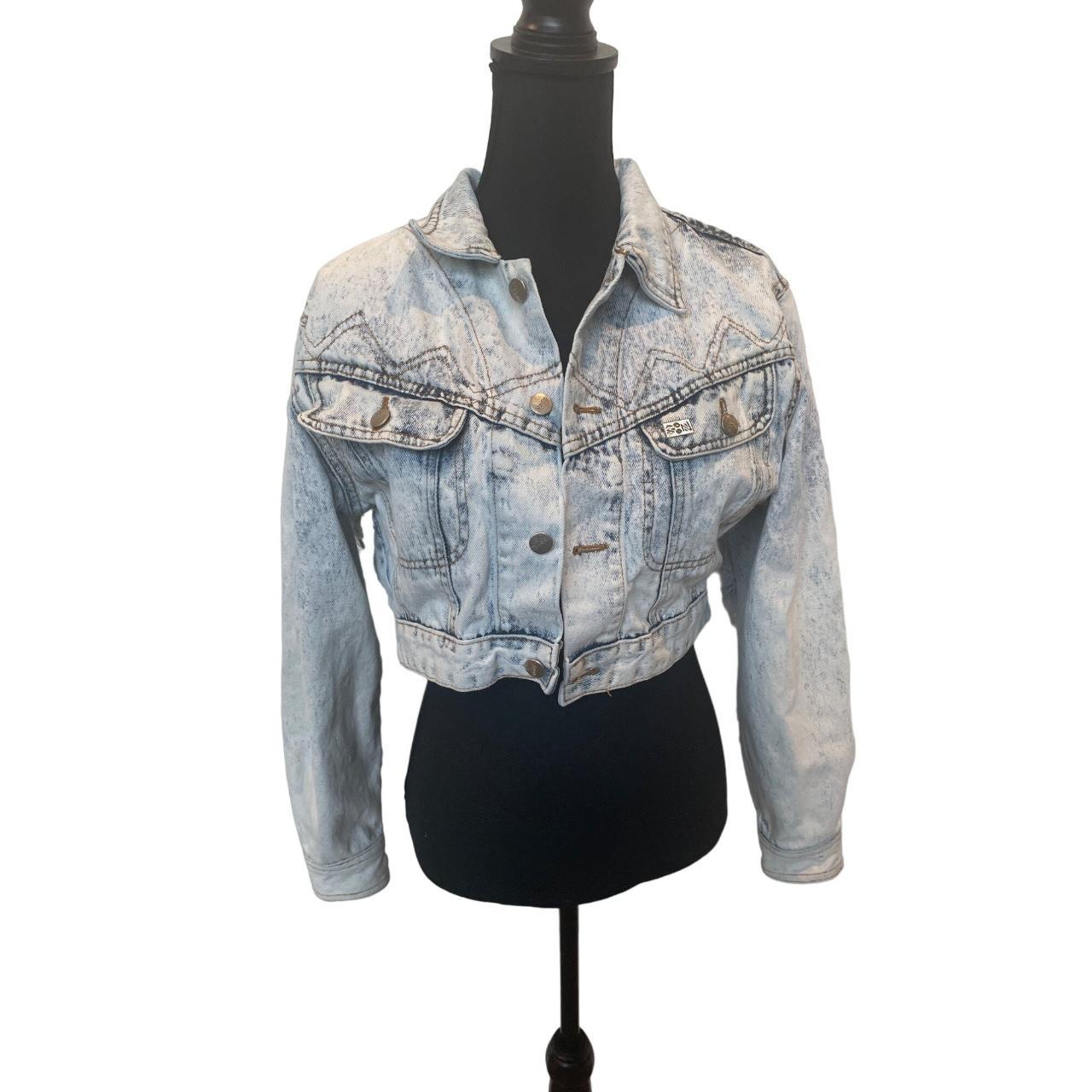 Wooz Wear Cropped Western Fringe Denim Jacket Light... - Depop